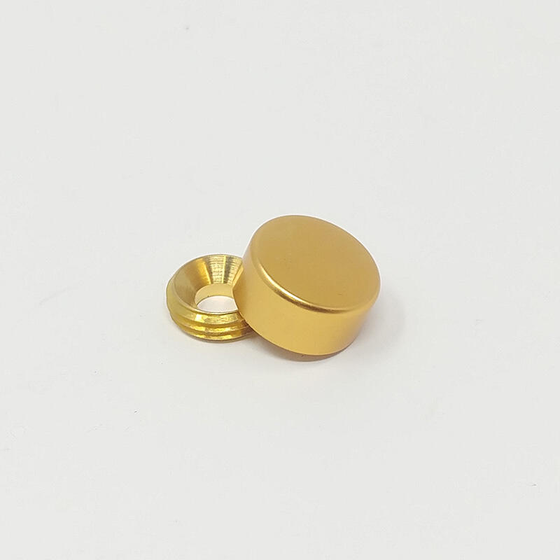 Aluminum Screw Cover Caps (Gold) – ∅ 13mm (1/2”) | Mustang Standoffs